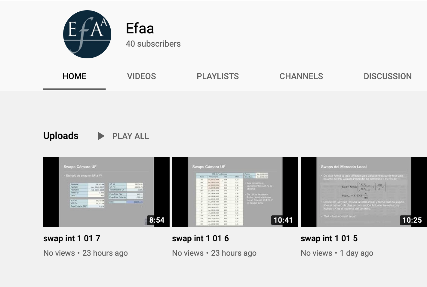 YouTube Channel - Efaa